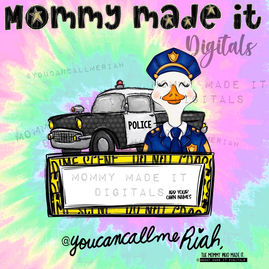 One Silly Goose Police Officer PNG: Kids/adults Sublimation (digital ...