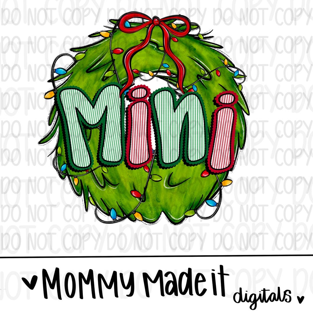 Mini Christmas Wreath Digital Design Download Seersucker - Etsy