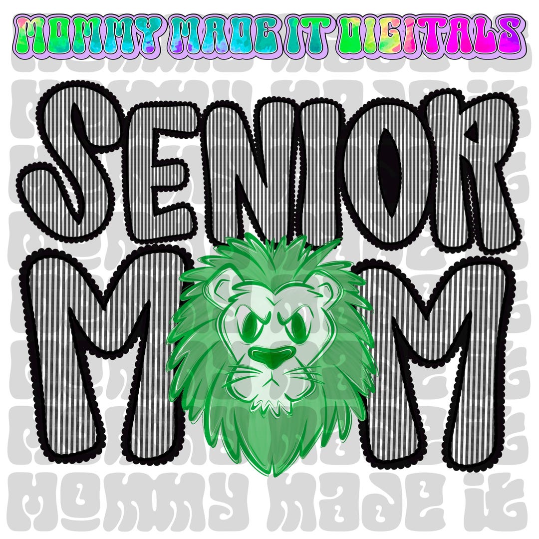 Senior Mom Mascot PNG: Seersucker Alpha Design (digital Download) - Etsy