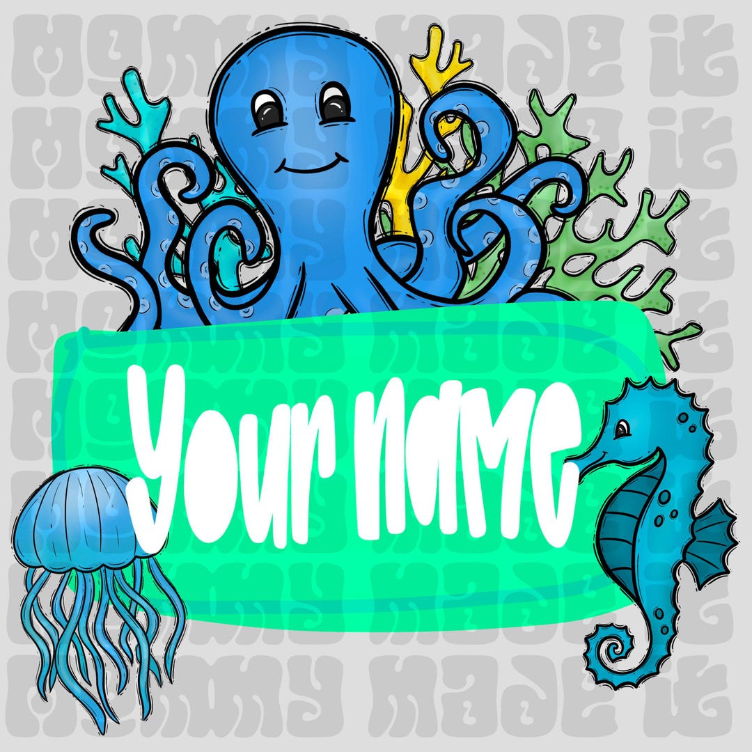 Cute Summer Doodle Name Plate Digital Design for Sublimation or DTF ...