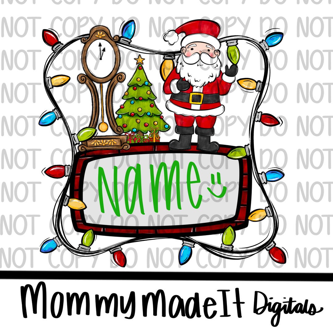 Christmas Name Plate PNG: Santa Design (digital Download) - Etsy