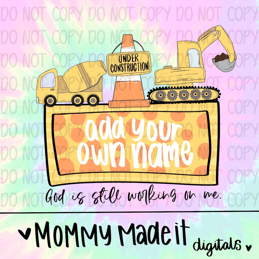 Construction Truck Name Plate Design (digital Download) - Etsy