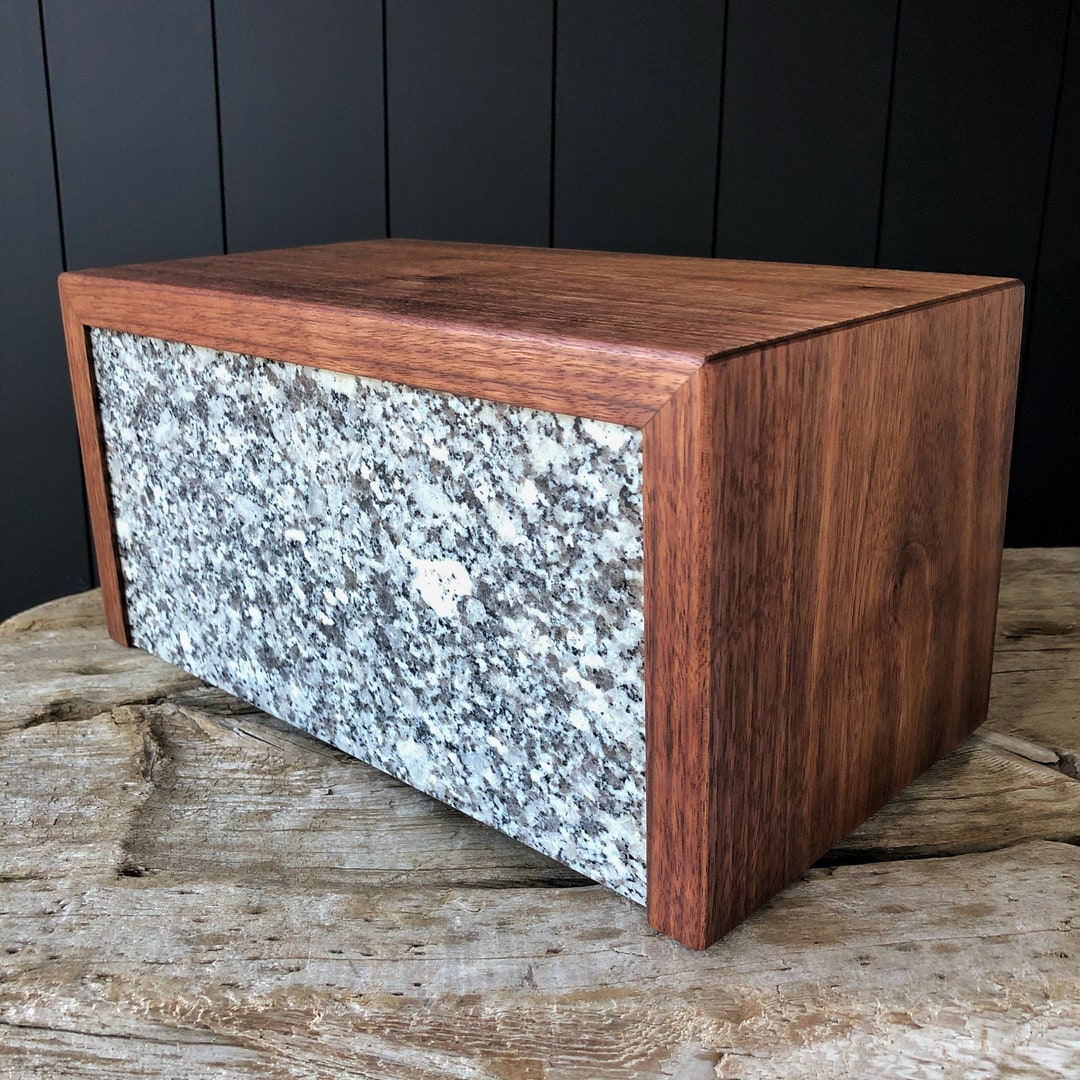 Large Handmade Walnut and Granite “waterfall” Urn - Etsy