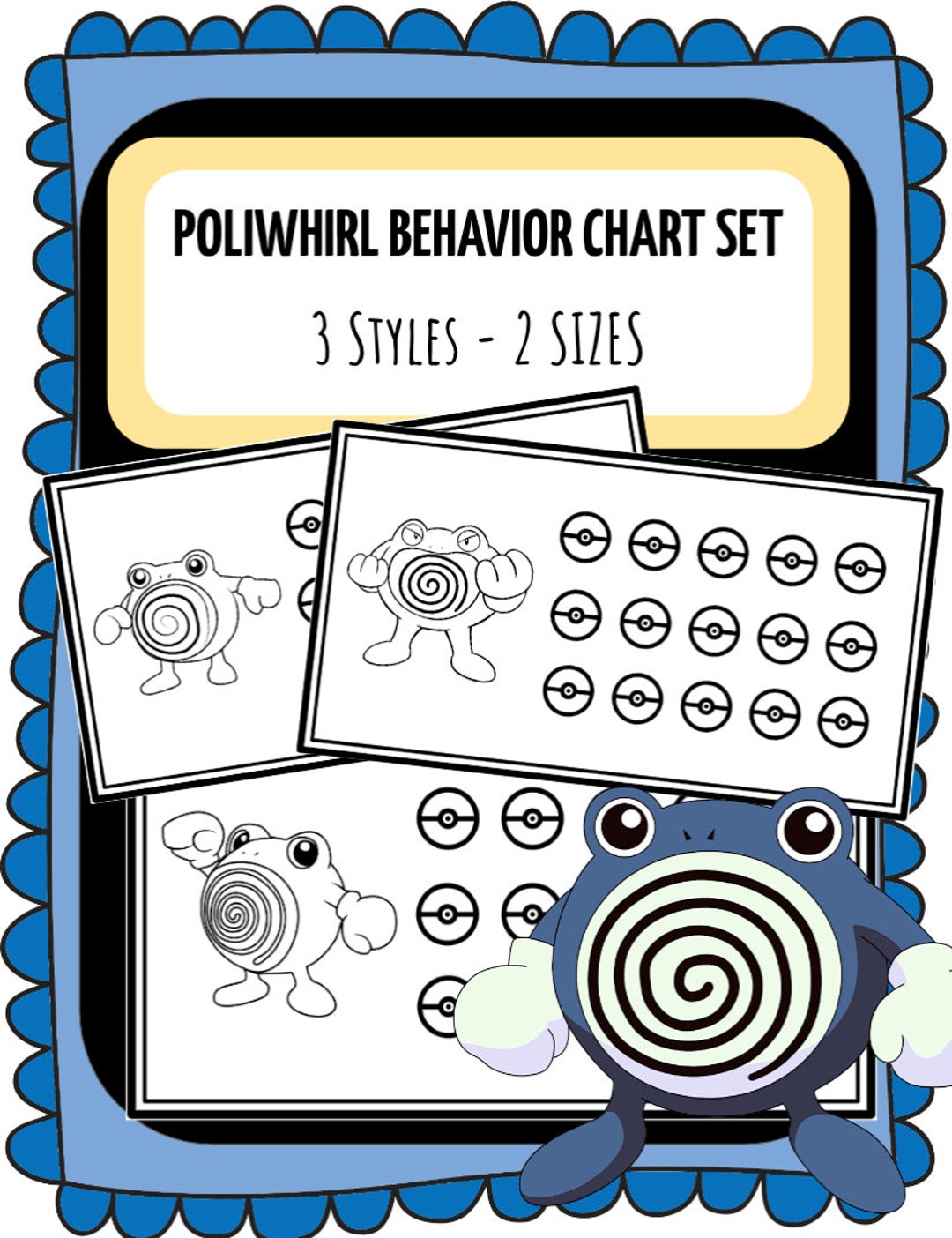Poliwhirl Pokemon Behavior Chart 3 Styles 2 Sizes - Etsy