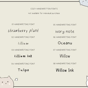 Cozy Handwritten Font Bundle, Handwriting Fonts, Handwritten Fonts ...