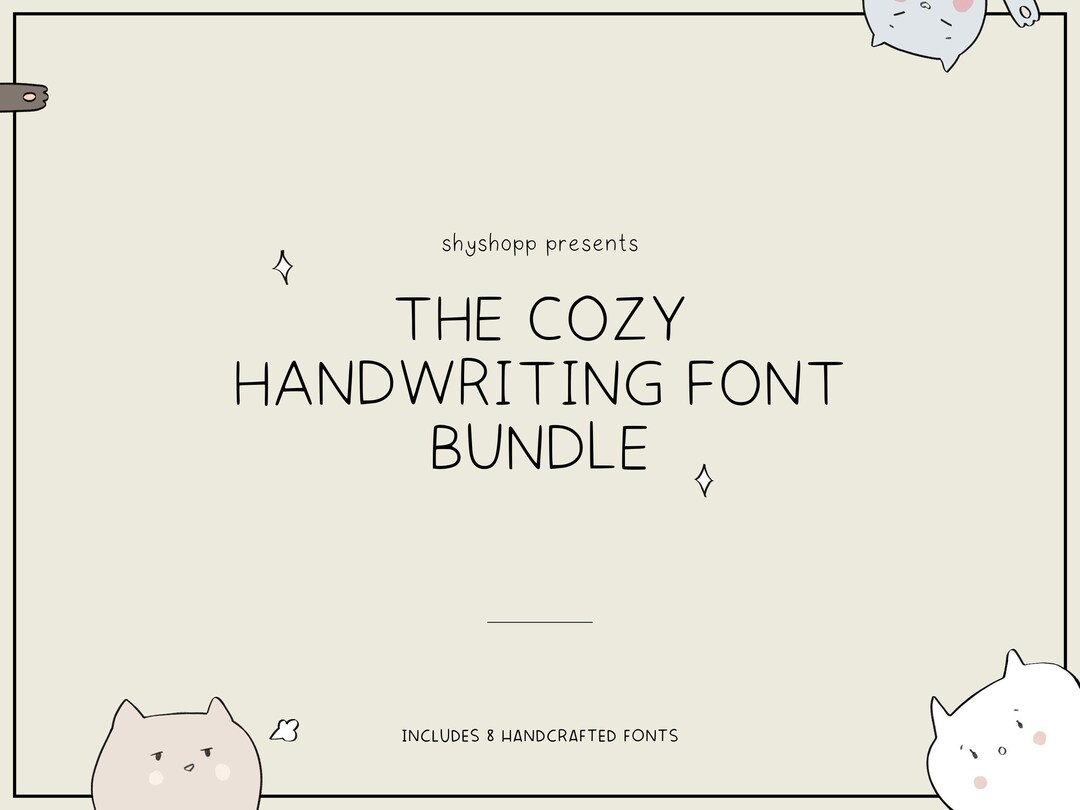 Cozy Handwritten Font Bundle, Handwriting Fonts, Handwritten Fonts ...