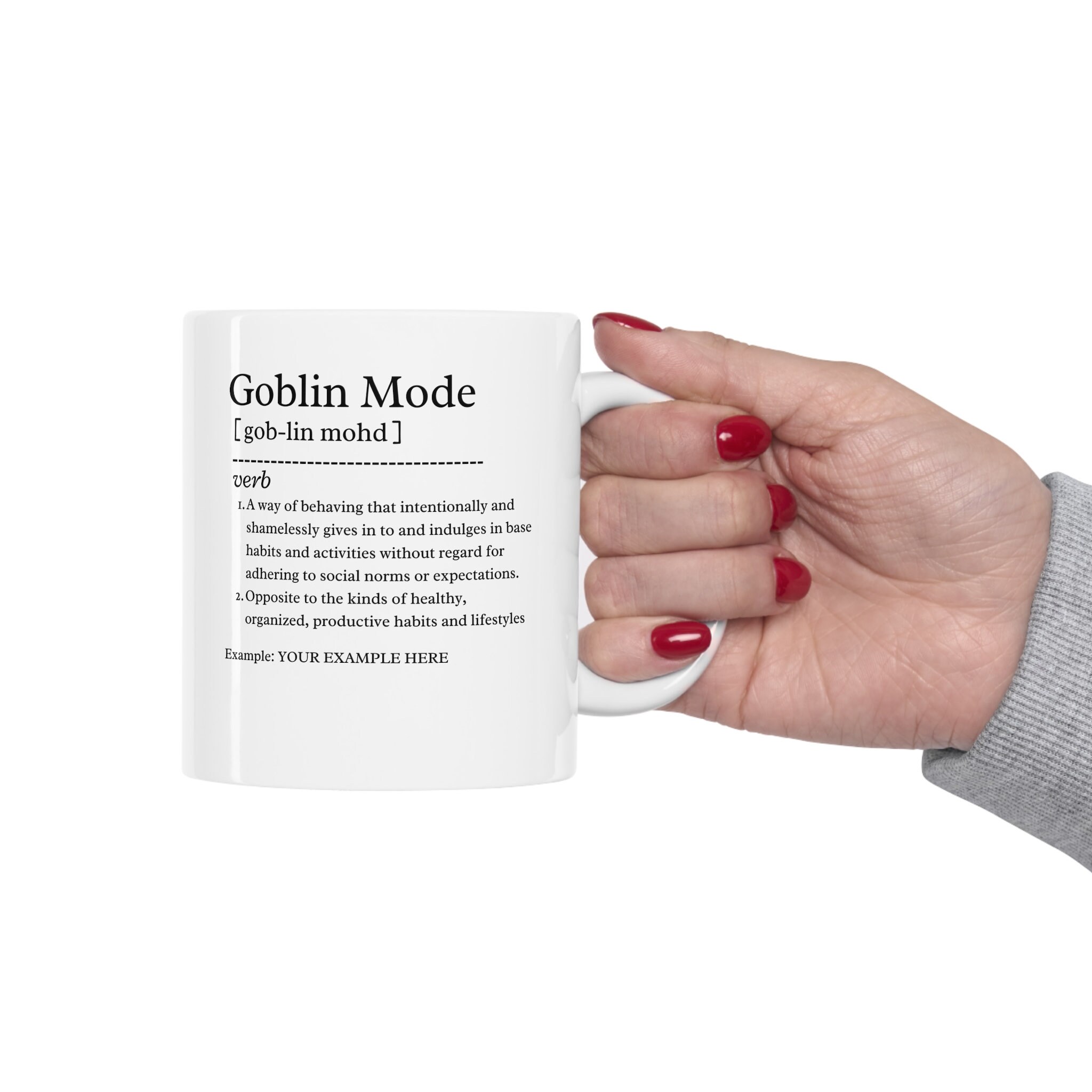 Personalized Example Goblin Mode Dictionary Definition Ceramic Coffee ...