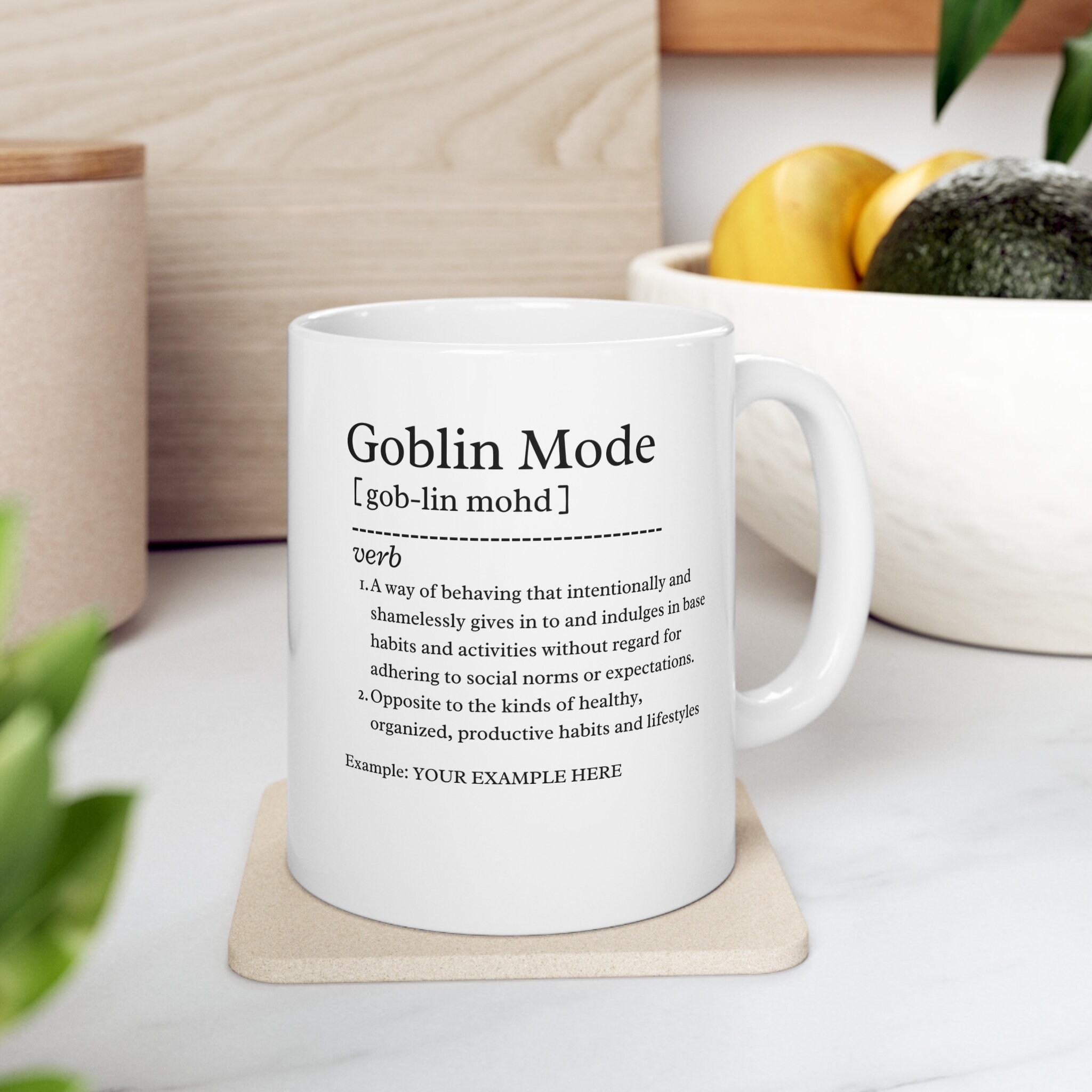 Personalized Example Goblin Mode Dictionary Definition Ceramic Coffee ...