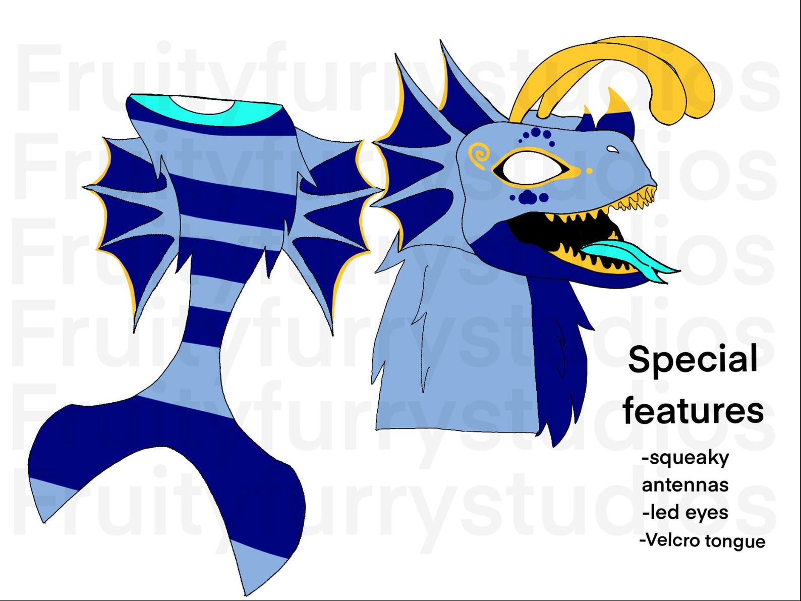 Sea-dragon Creature Dinomask Design Adoptable - Etsy