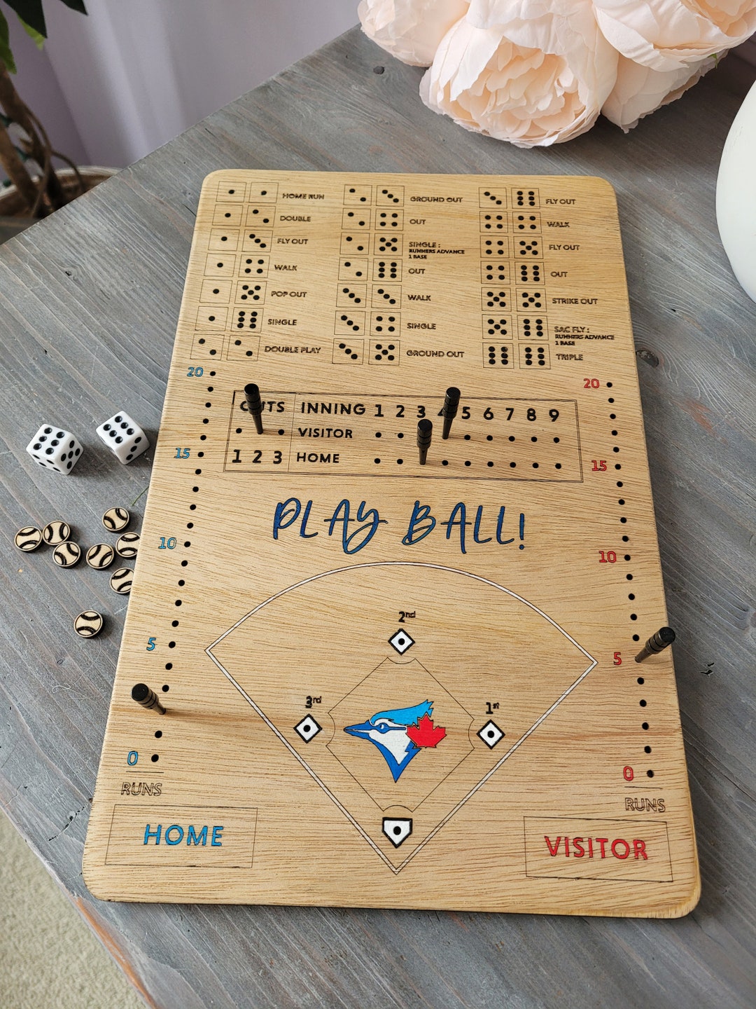 Dice Baseball Game - Etsy