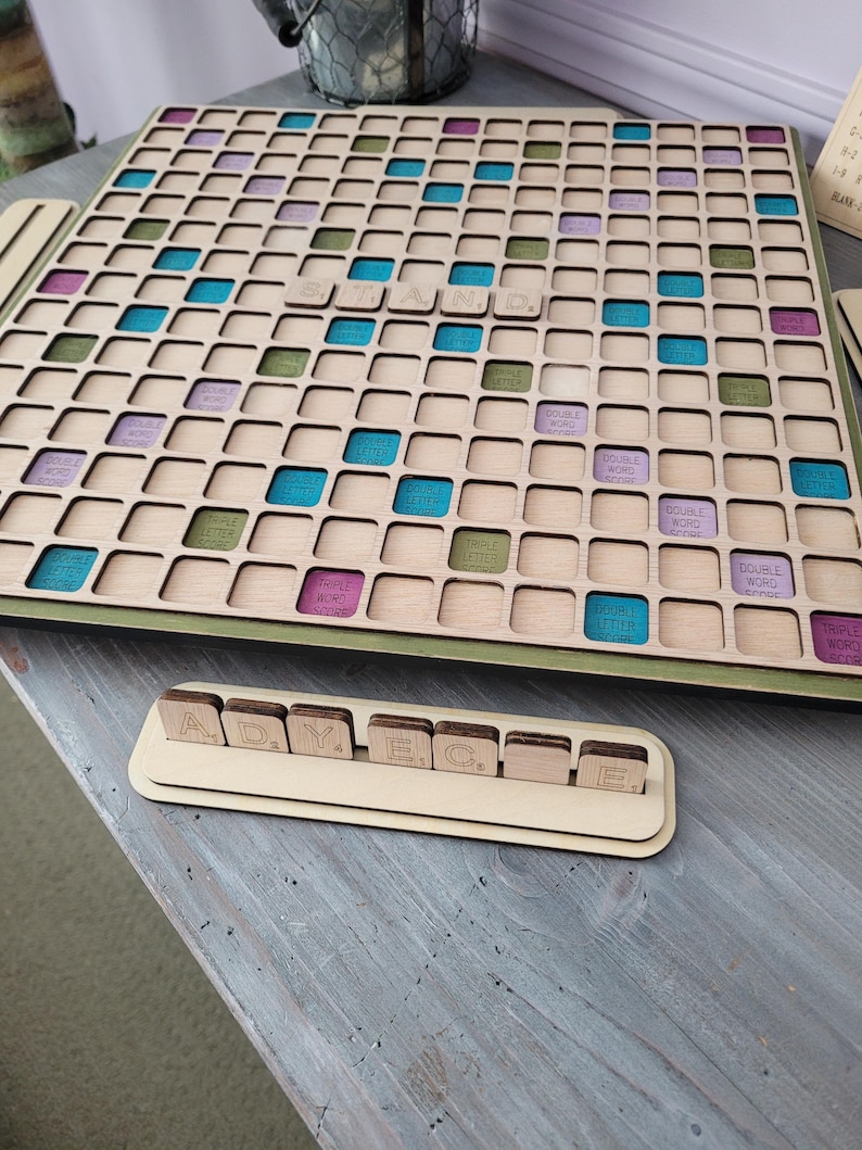 Scrabble Game Wooden - Etsy