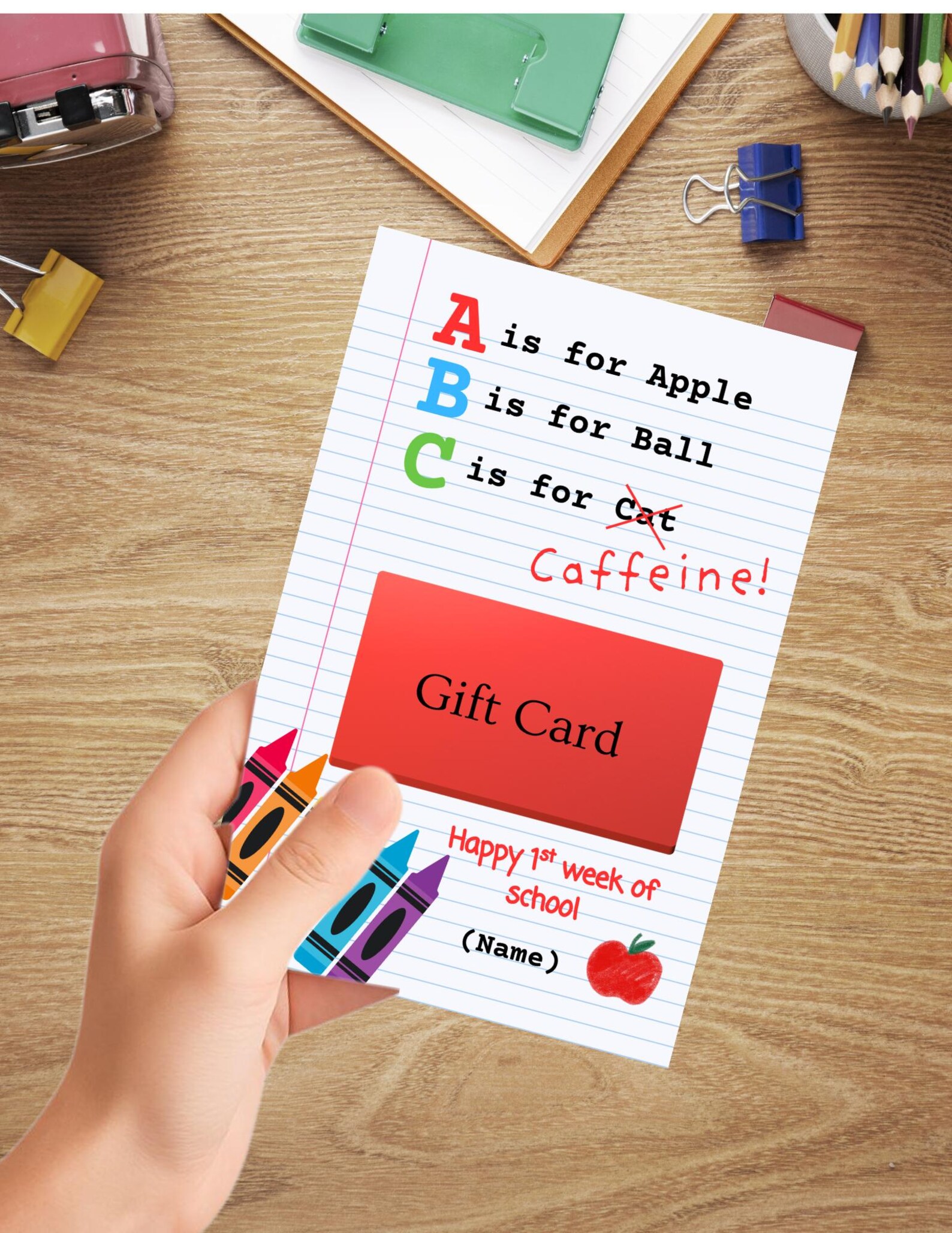 Teacher Gift Card Holder, Printable School Year Favor Tags, Coffee ...