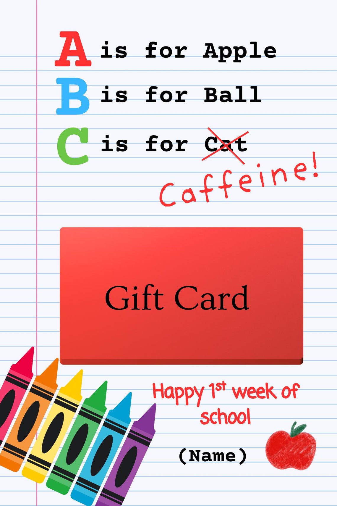 Teacher Gift Card Holder, Printable School Year Favor Tags, Coffee ...