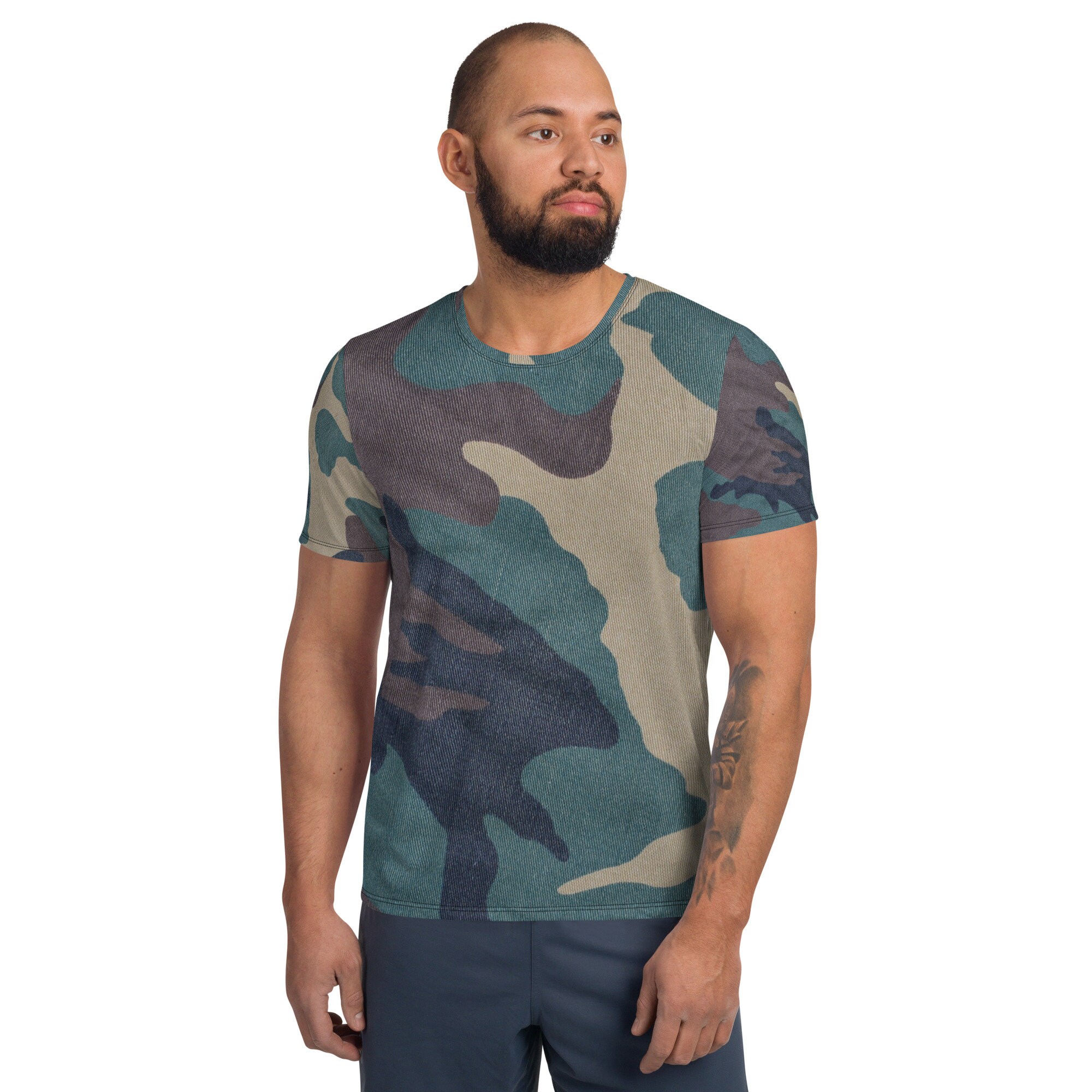 Camo Tee, Camo T-shirt, Camo T-shirts, Camouflage Print Men's Athletic ...