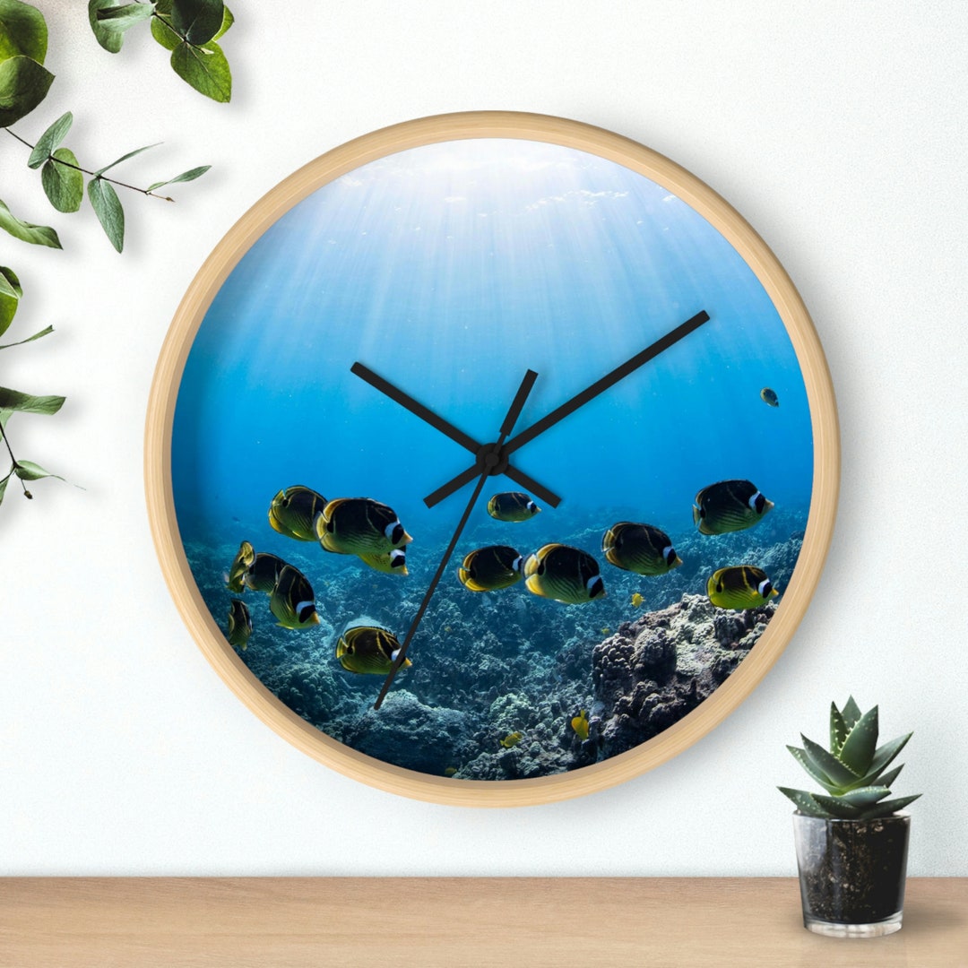 Tropical Fish Wall Clock - Etsy