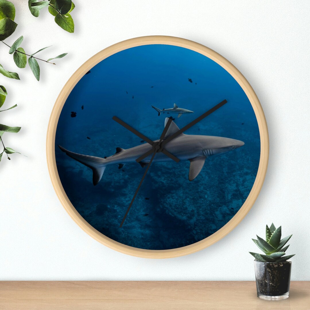 Grey Reef Shark Wall Clock - Etsy