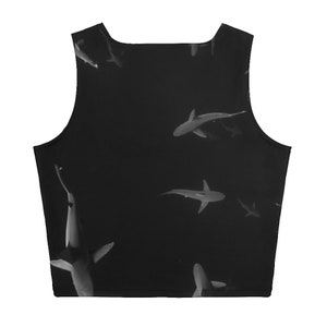 Shark Print Crop Top - Etsy