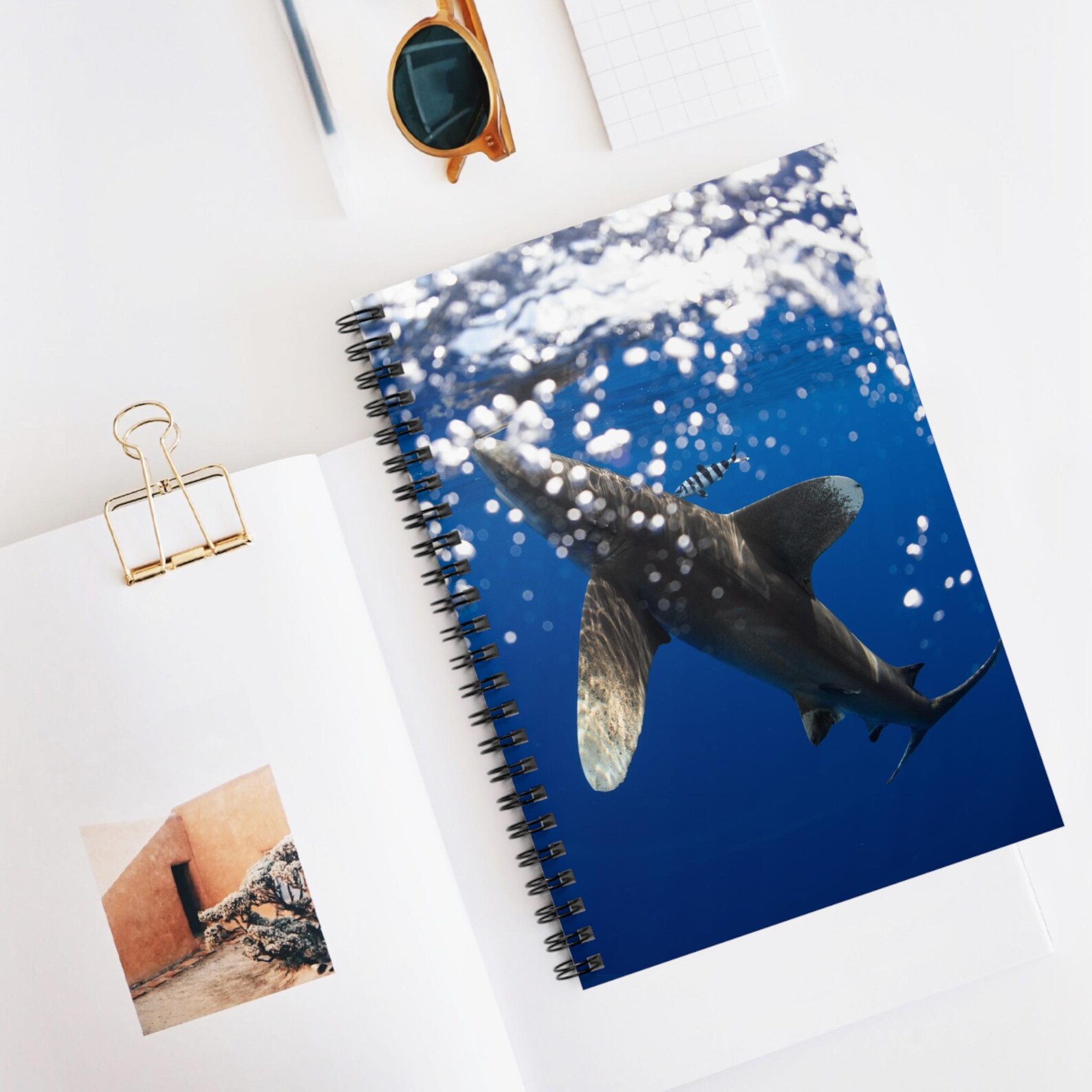 Shark Print Spiral Notebook - Ruled Line - Etsy