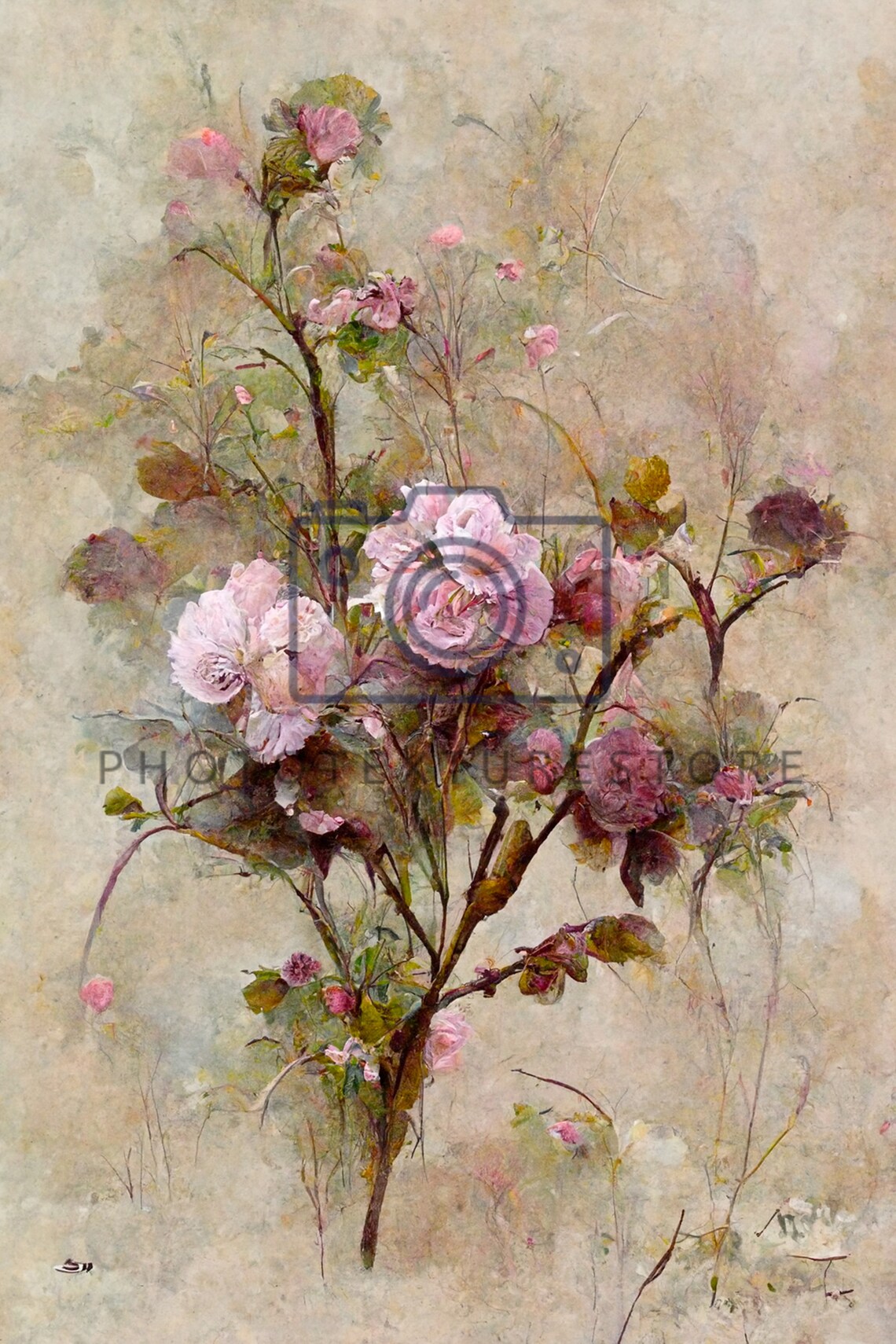 Fine Art Textures, Floral Overlay, Photoshop Overlays, Floral Layer ...