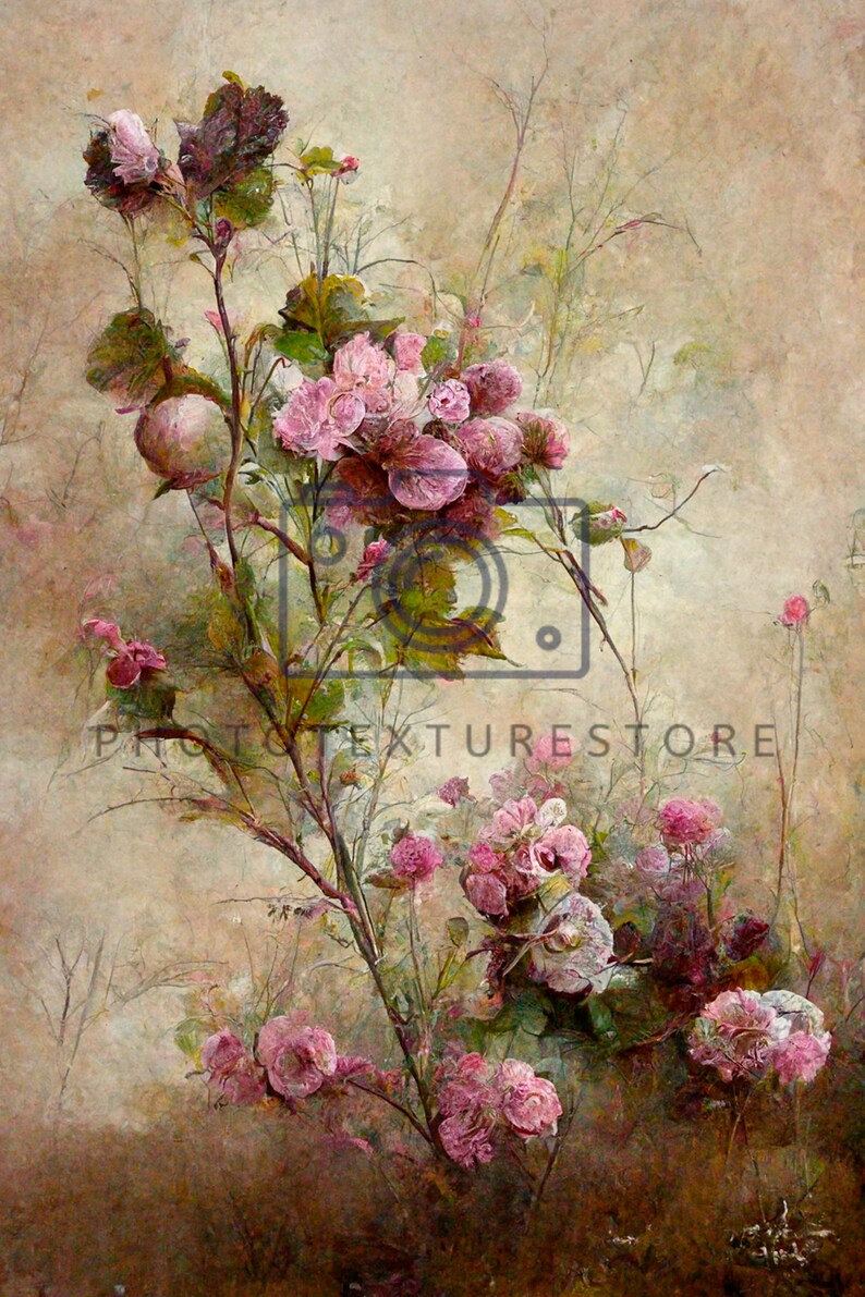 Fine Art Textures, Floral Overlay, Photoshop Overlays, Floral Layer ...