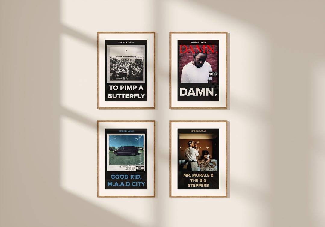 Kendrick Lamar Poster Bundle | Digital Wall Art | 4 Album Covers ...