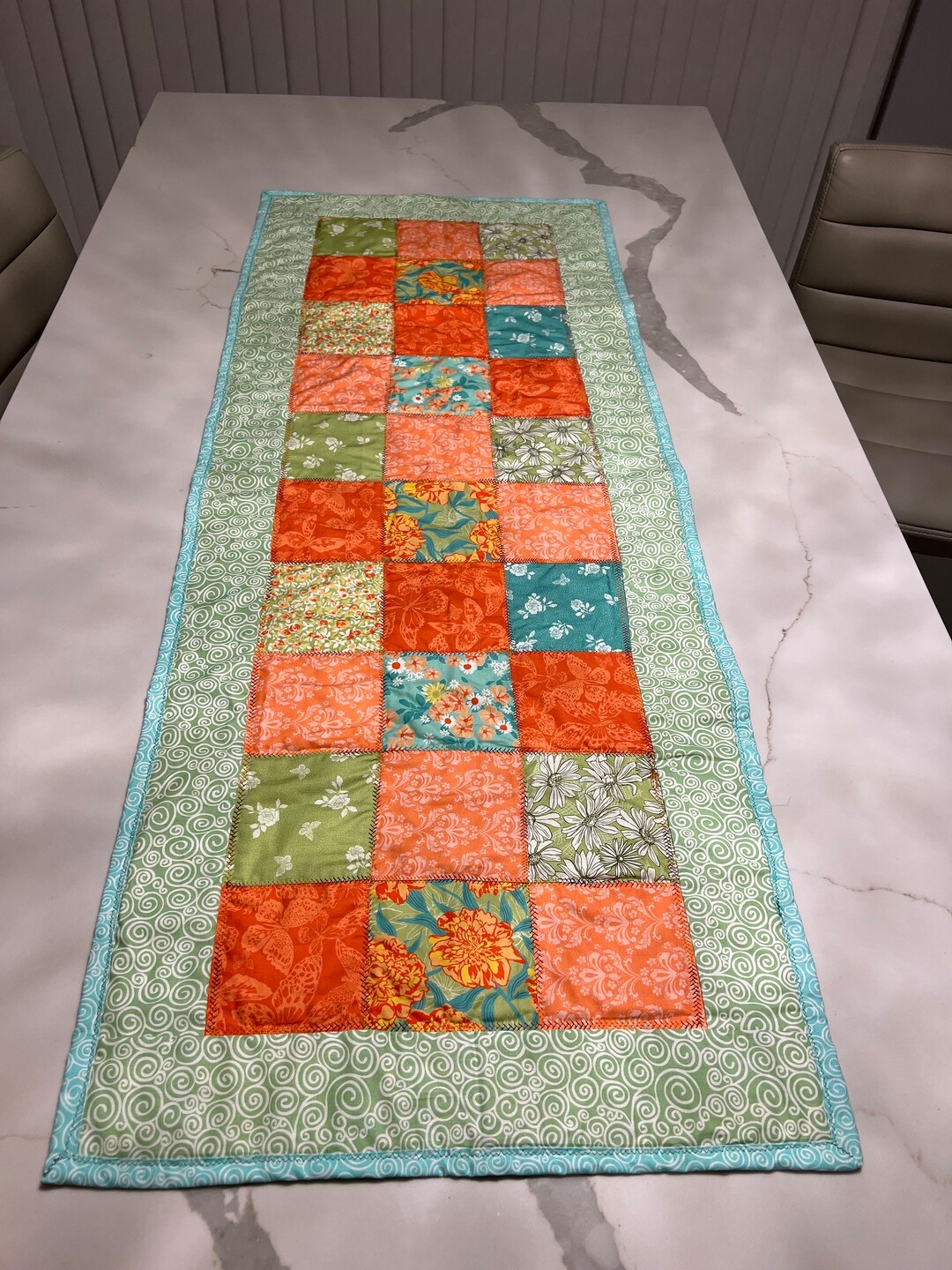 Quilted Handmade Table Runner. - Etsy