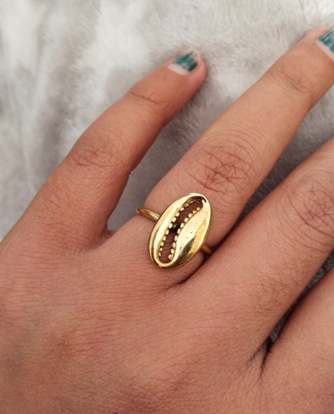 Cowrie Shell Ring, Handmade Shell Ring, Statement Ring Personalized ...