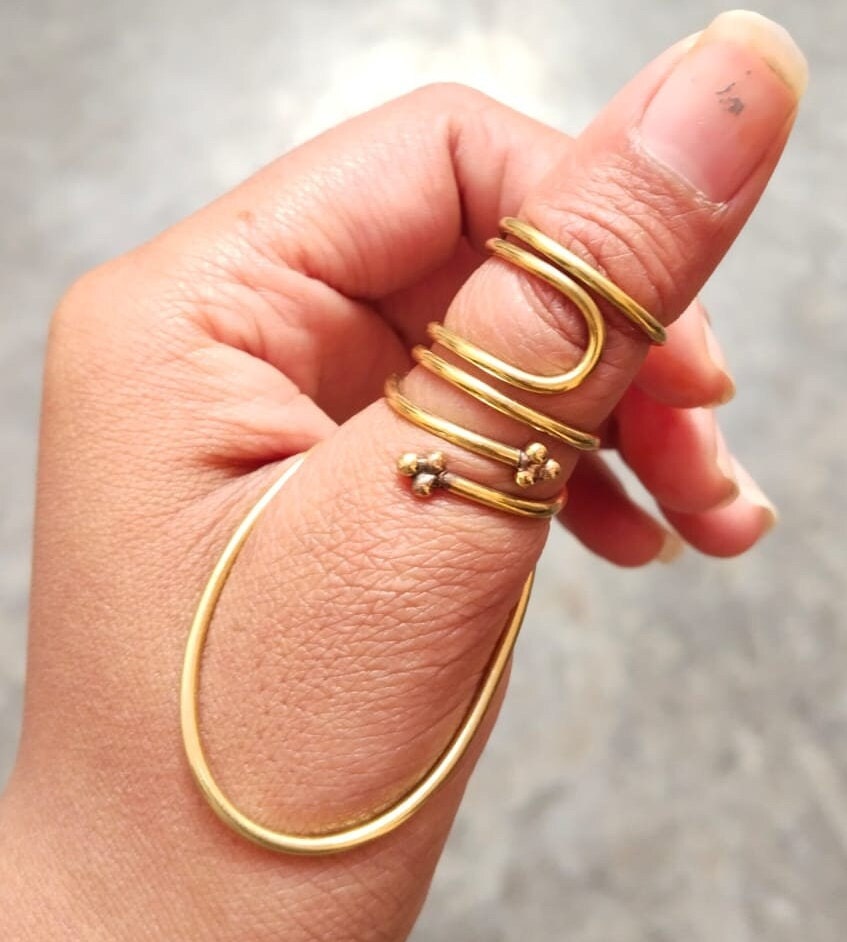 Arthritis Ring, MCP Splint Knuckle Ring, Brass Ring for Women, Simple ...