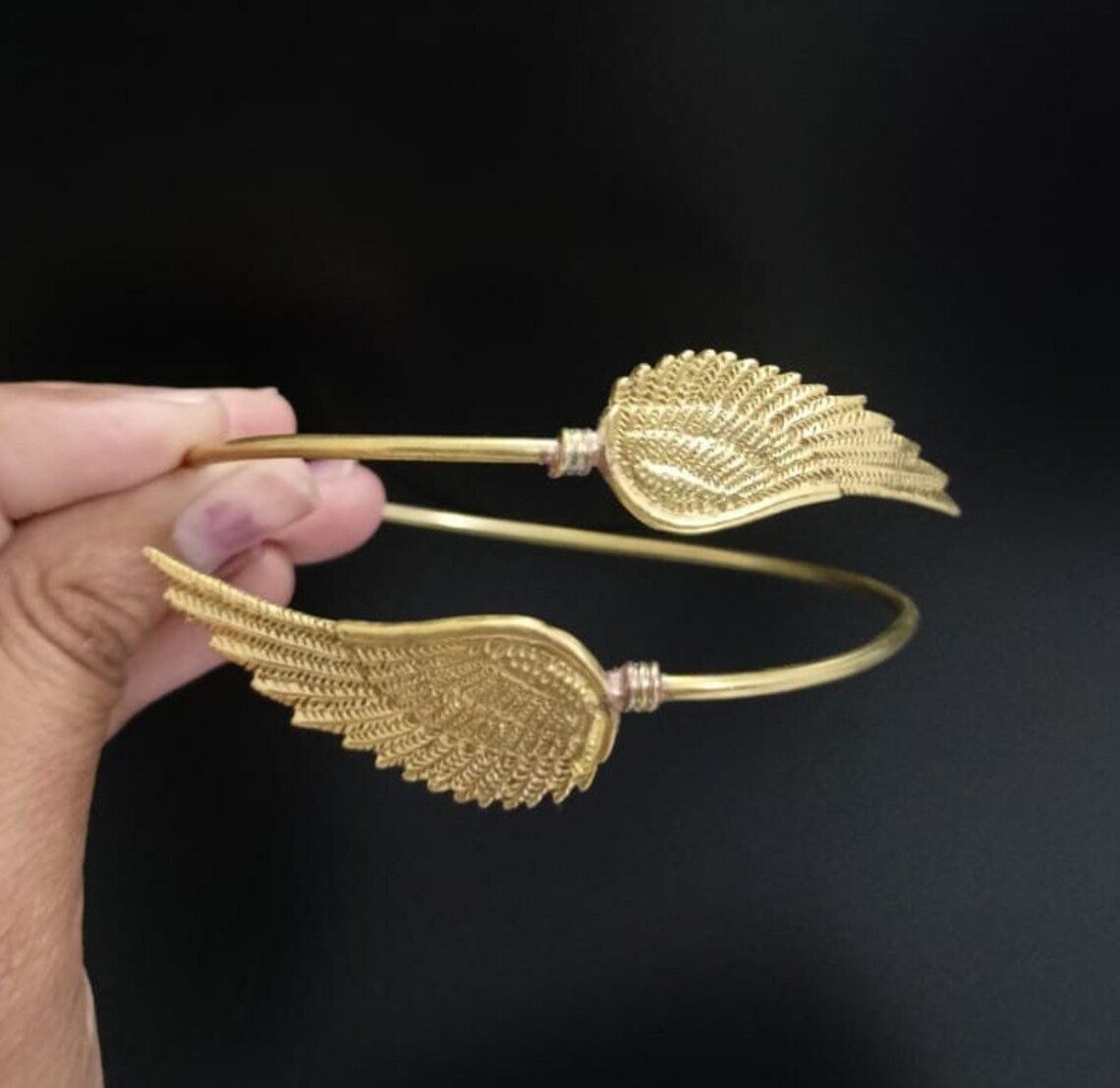 Gold Wing Arm Band, Arm Cuff, Upper Arm Band, Arm Cuff, Minimalist ...