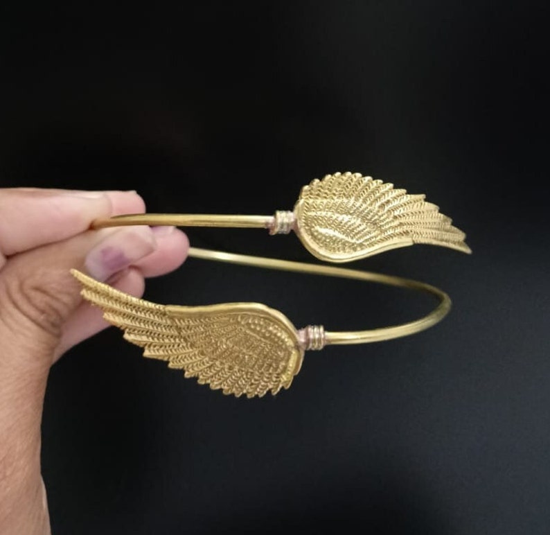 Gold Wing Arm Band, Arm Cuff, Upper Arm Band, Arm Cuff, Minimalist ...