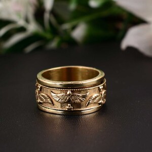 Seagull Bird Ring, Flying Birds Ring, Brass Ring, Freedom Ring for Bird ...