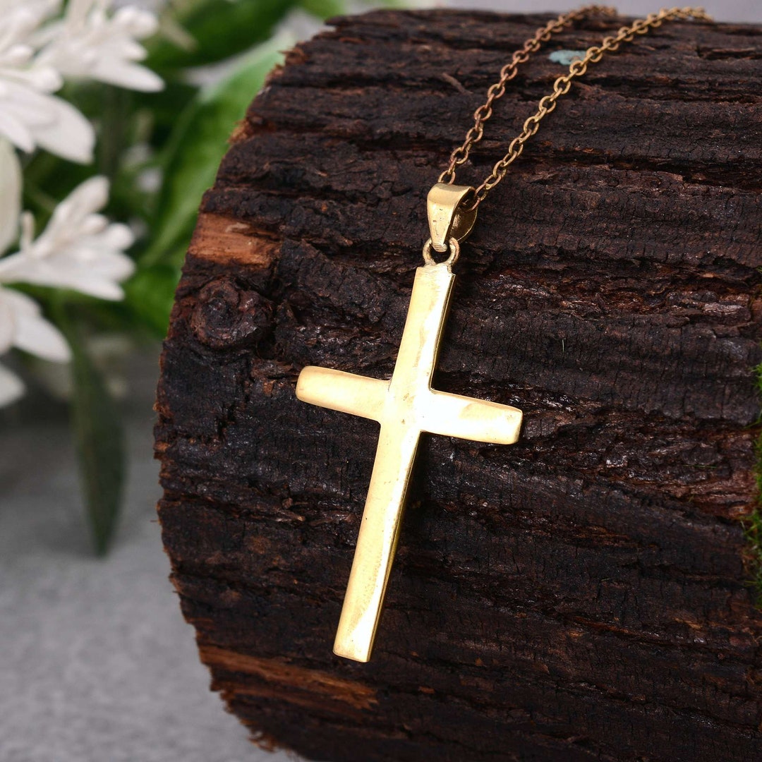 Gold Small Cross Necklace for Men, Women, Small Cross Pendants, Tiny ...