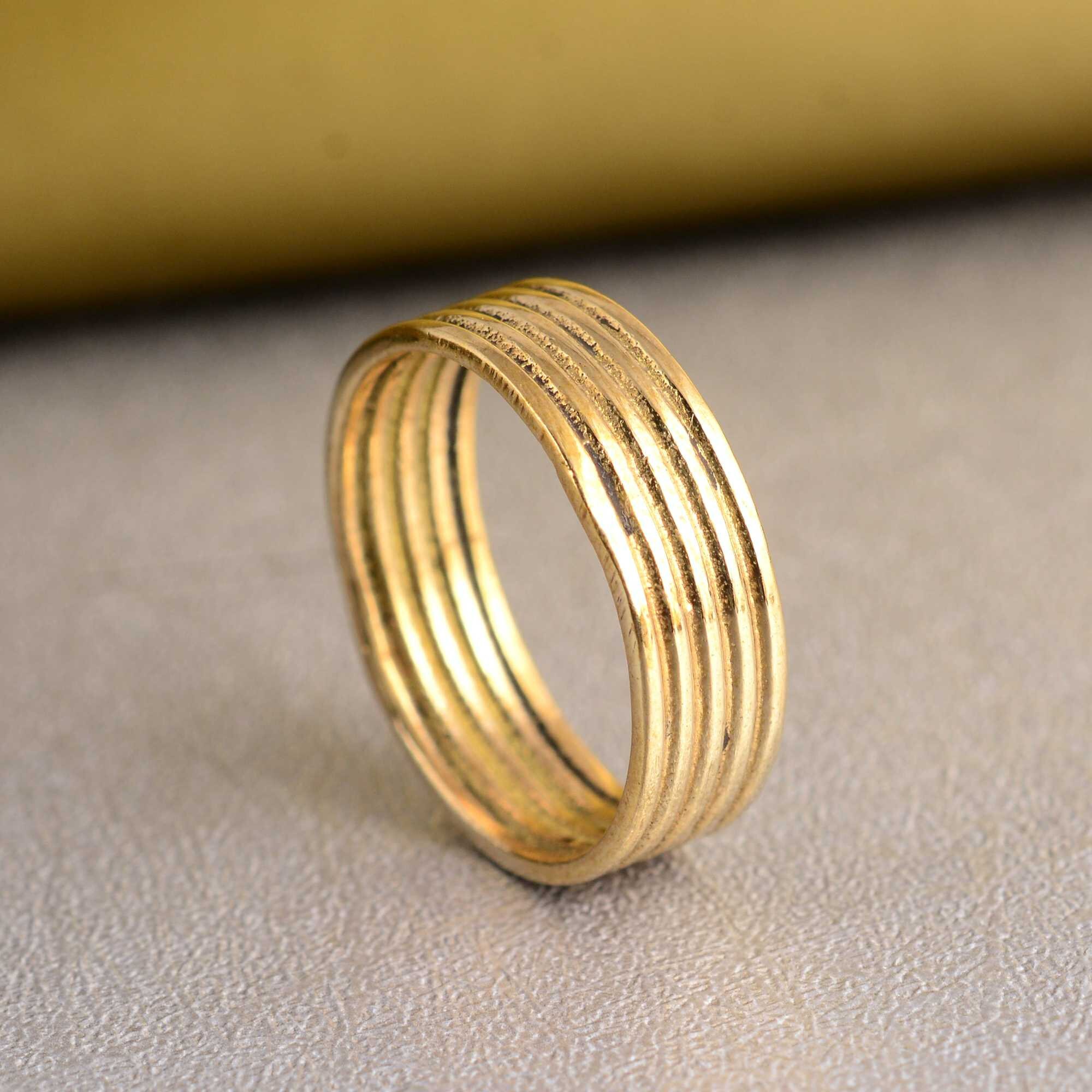 Simple Brass Band Ring: Indian Ethnic Style - Etsy
