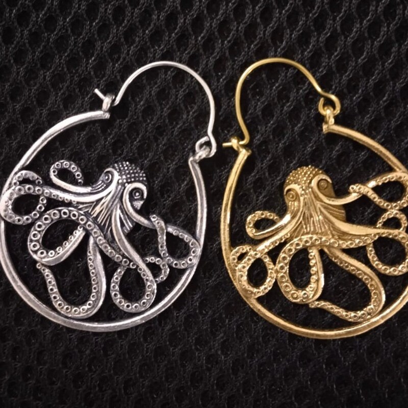 Octopus Earrings - Etsy