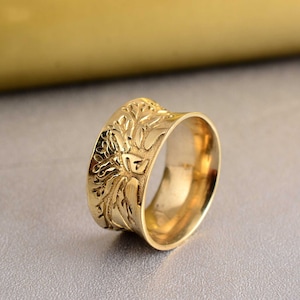 Engraved Palm Tree Ring, Handmade Ring, Vintage Rings, Signet Ring ...