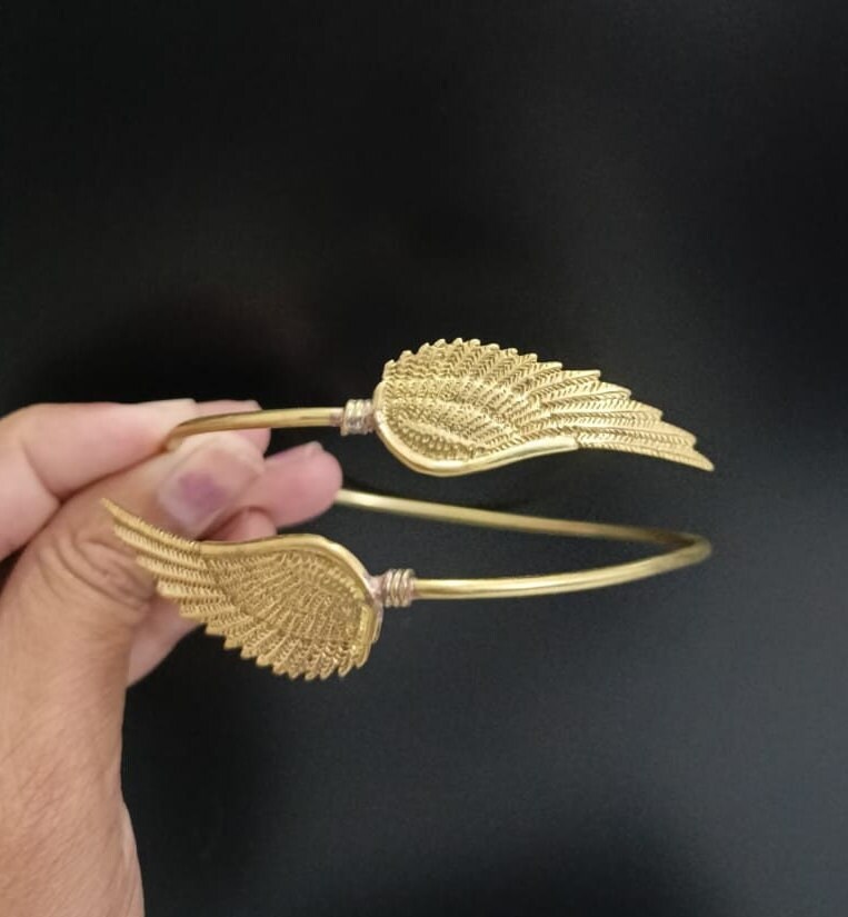 Gold Wing Arm Band, Arm Cuff, Upper Arm Band, Arm Cuff, Minimalist ...