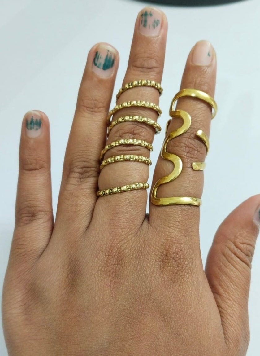 Arthritis Brass Ring Splint Knuckle Ring Arthritis Finger - Etsy