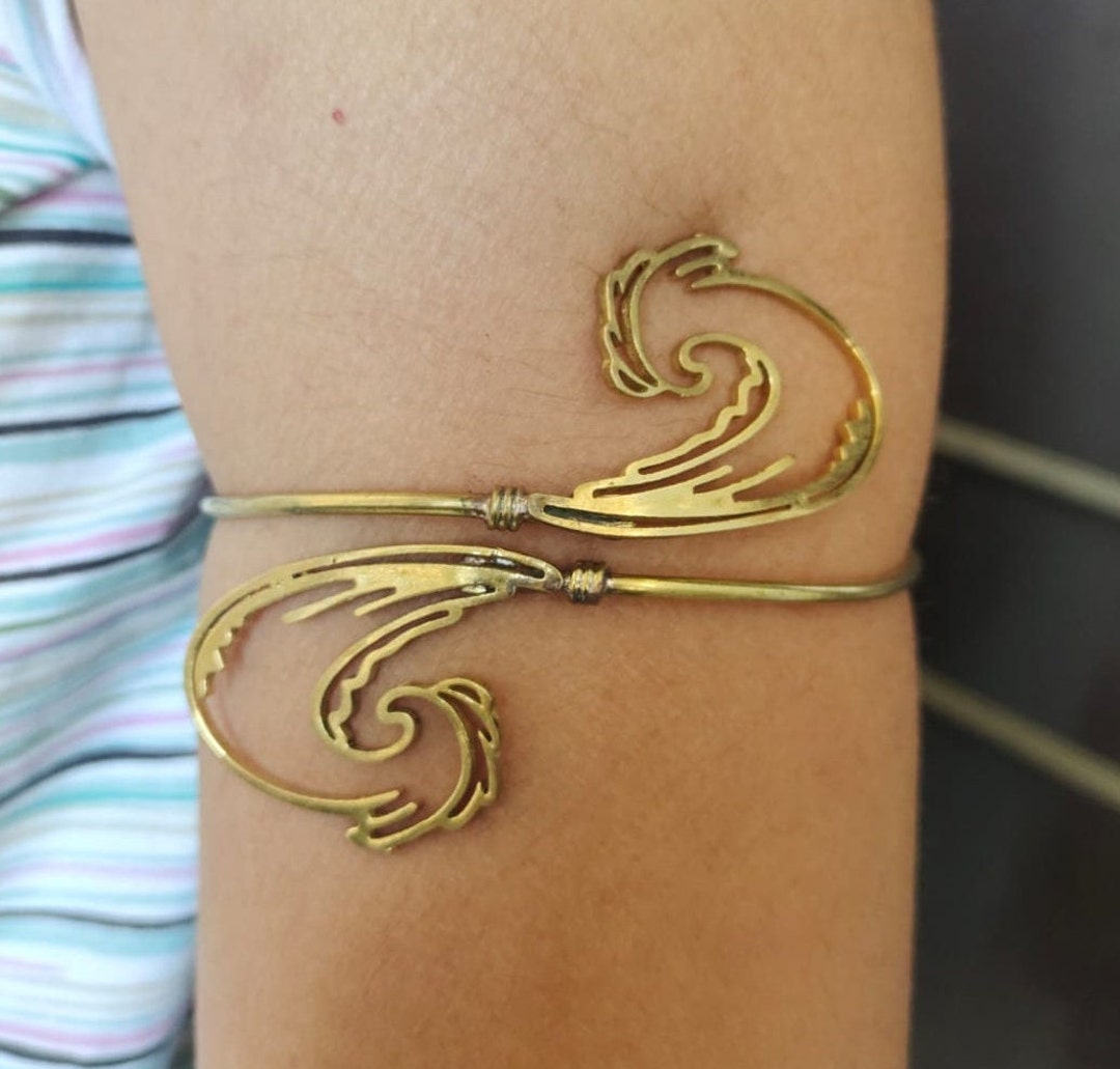 Ocean Wave Upper Arm Cuff - Ocean Wave Arm Band - Etsy