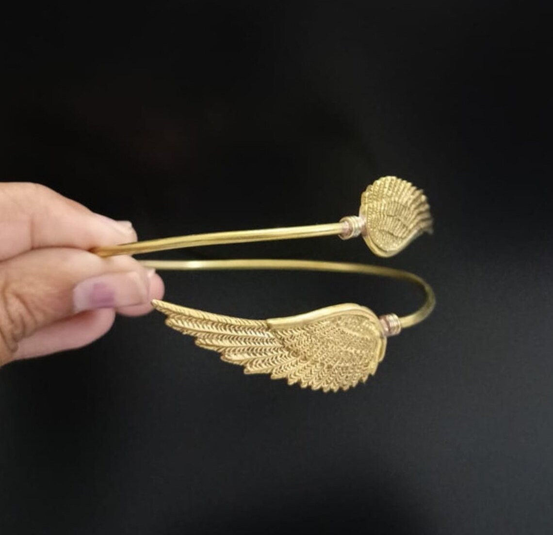 Gold Wing Arm Band, Arm Cuff, Upper Arm Band, Arm Cuff, Minimalist ...