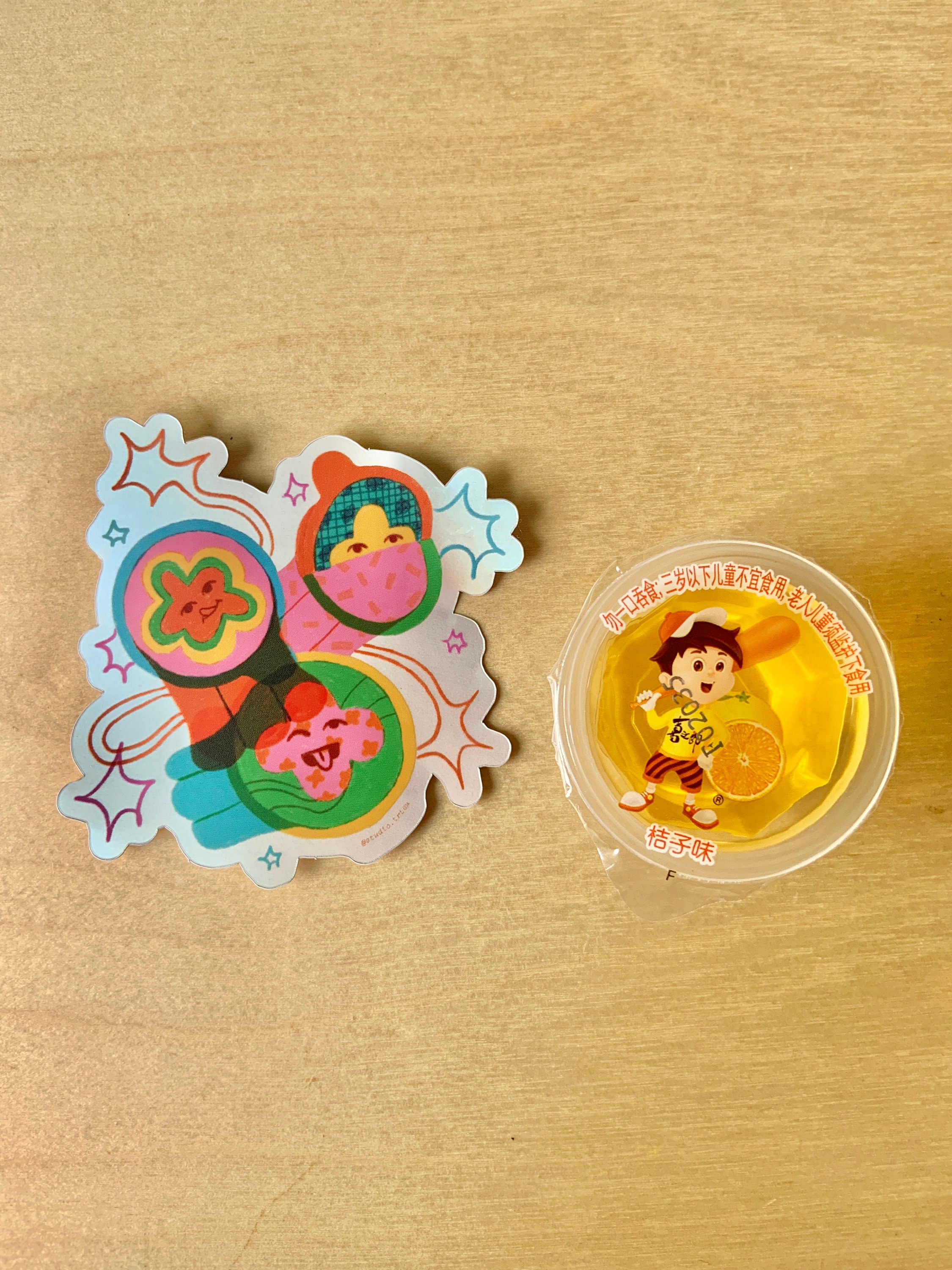 Holographic Jelly Cup Sticker: Nostalgic Asian Snack Decal - Etsy