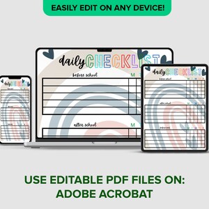 Editable Daily Checklist for Kids and Toddlers Interactive | Before and ...