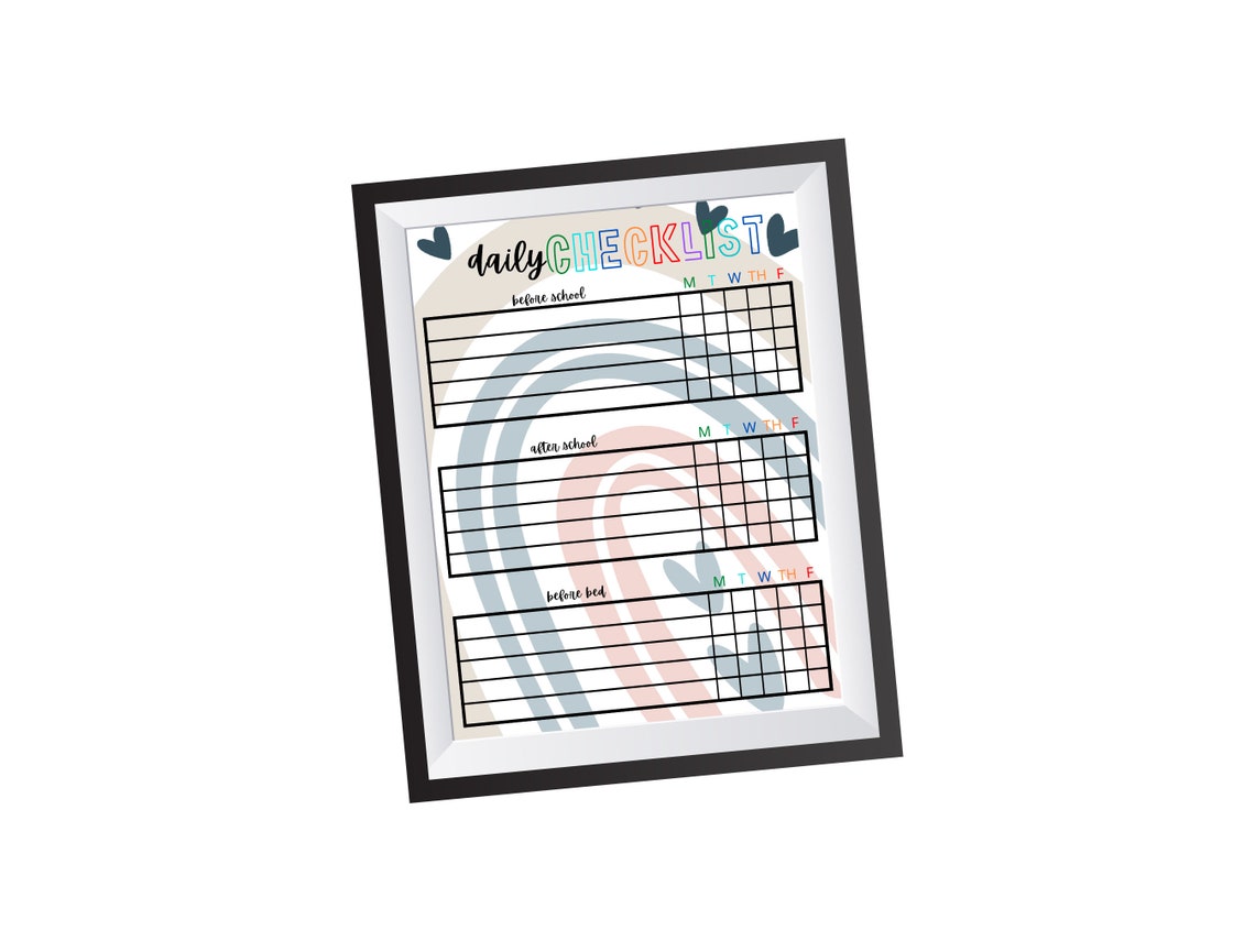 Editable Daily Checklist for Kids and Toddlers Interactive | Before and ...