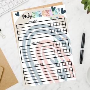 Editable Daily Checklist for Kids and Toddlers Interactive Before and ...