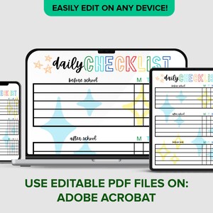 Editable Daily Checklist for Kids and Toddlers Interactive | Before and ...