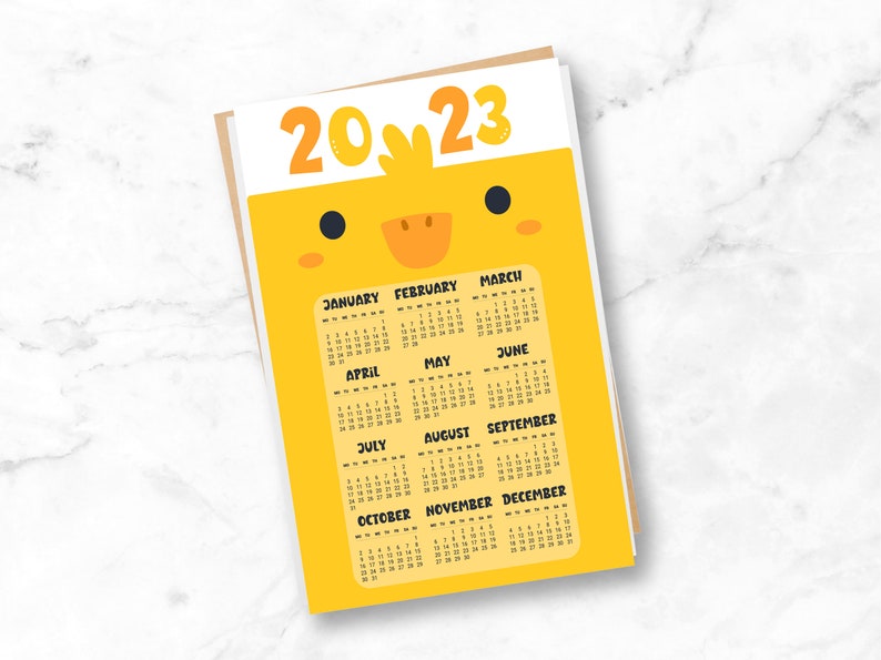 2023 Printable Calendar for Kids Monday to Monday, Animal Theme ...