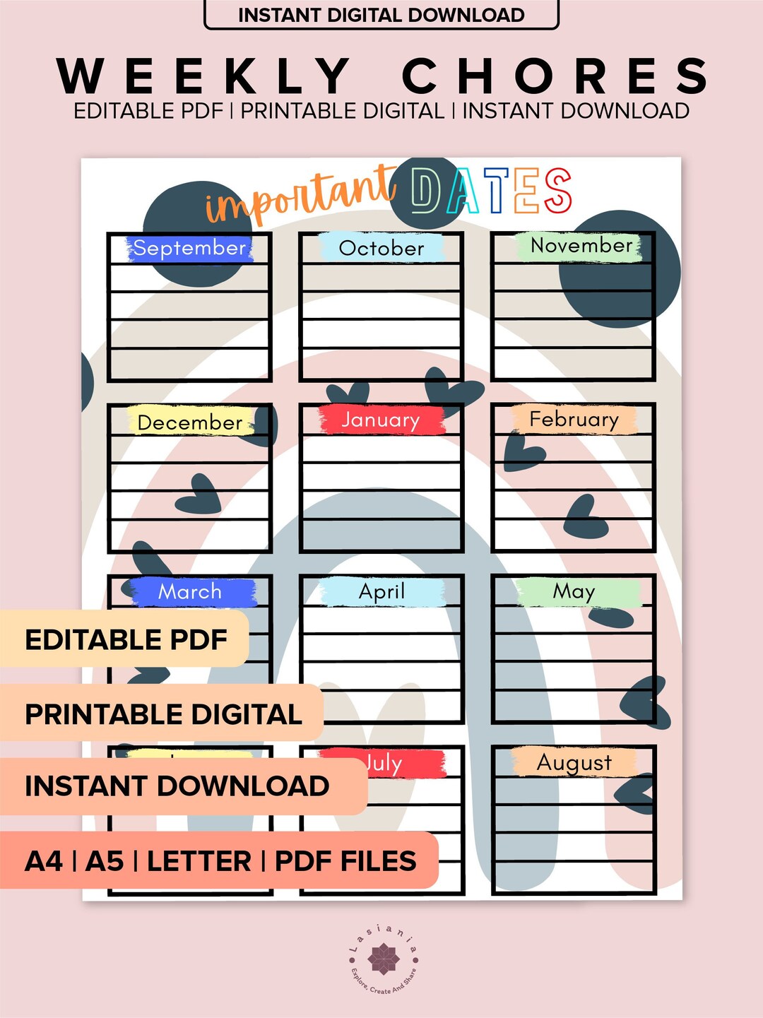 Important Dates, Birthday Calendar, Birthday Reminder, Tracker ...