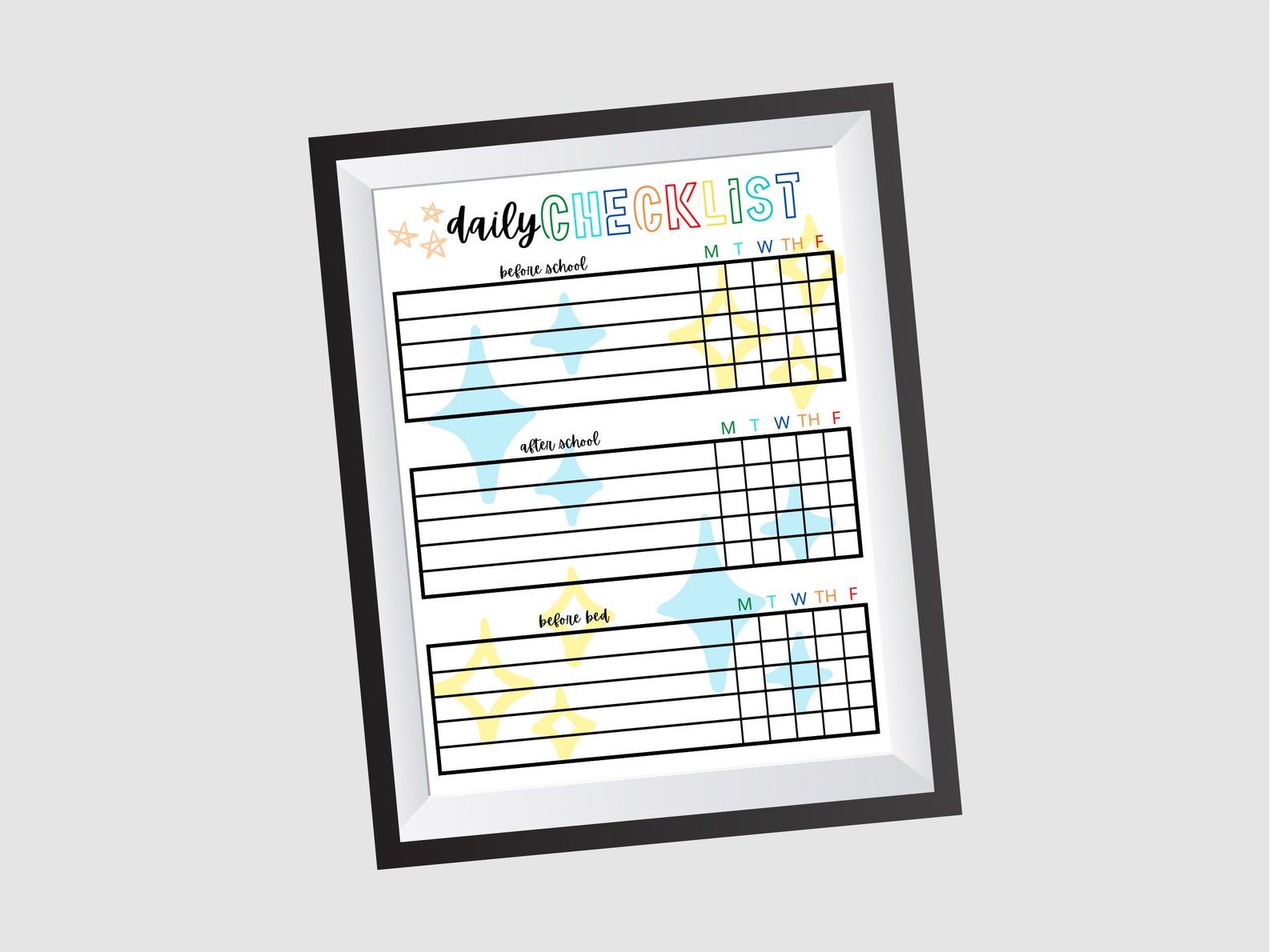 Editable Daily Checklist for Kids and Toddlers (Download Now) - Etsy