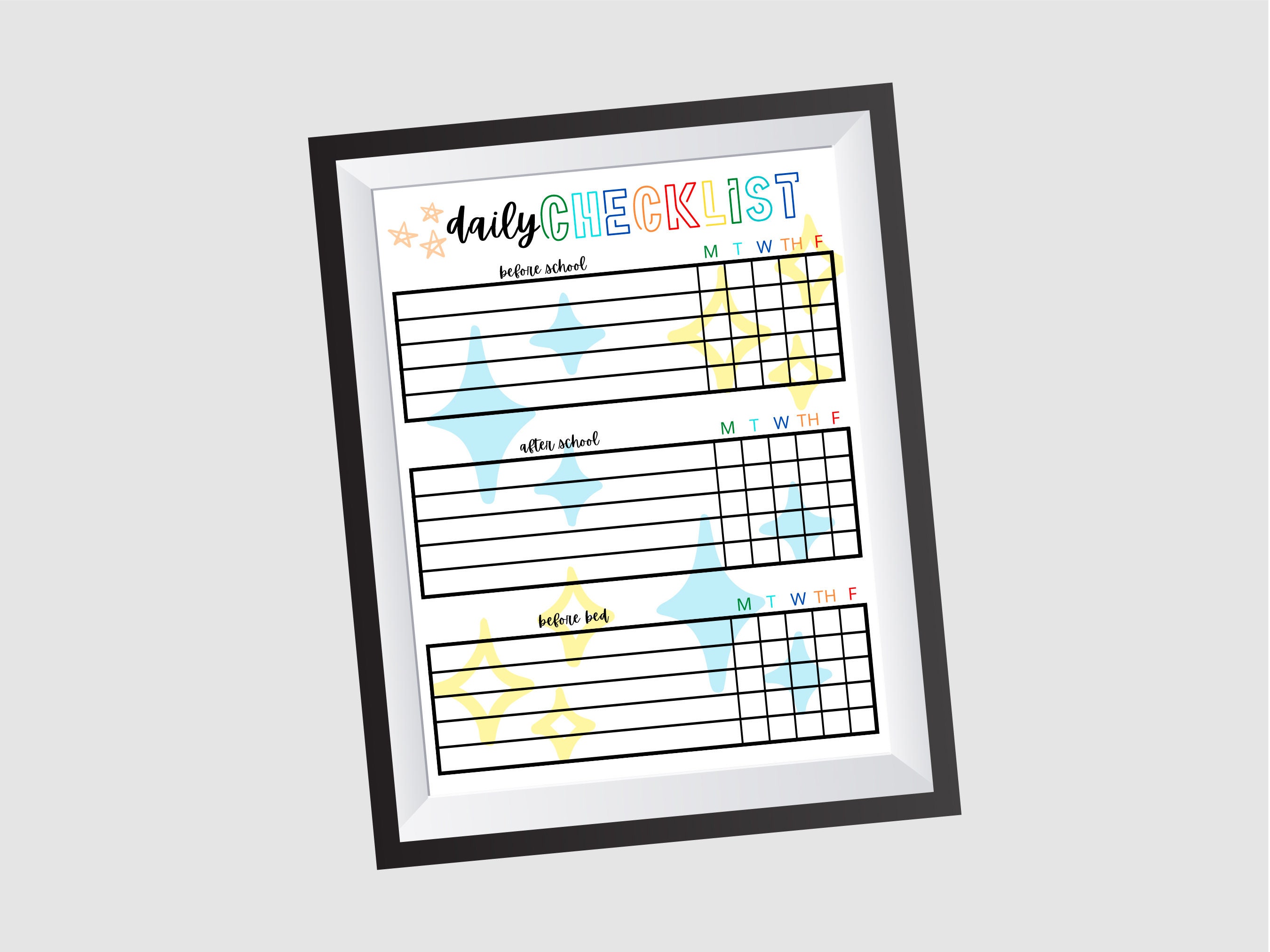 Editable Daily Checklist for Kids and Toddlers (Download Now) - Etsy