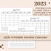 2023 2024 Calendar Printable Monthly Calendar: Twister Font Elegant ...