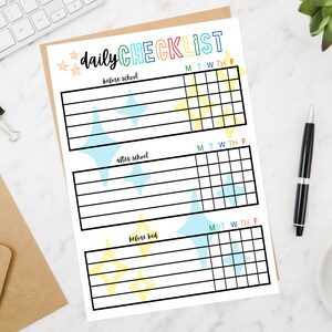 Editable Daily Checklist for Kids and Toddlers Interactive | Before and ...